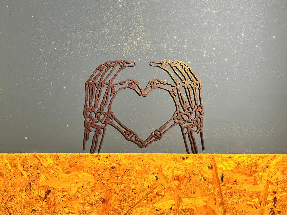 Skeleton Love Sign Wall Art 2d gift stencil by pierblebee MakerWorld ...