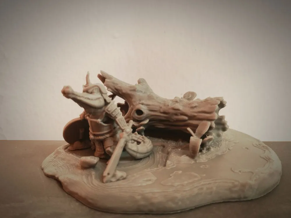 Cozy Log Hideout: Swamp/Pond Terrain & Diorama - Free 3D Print Model ...
