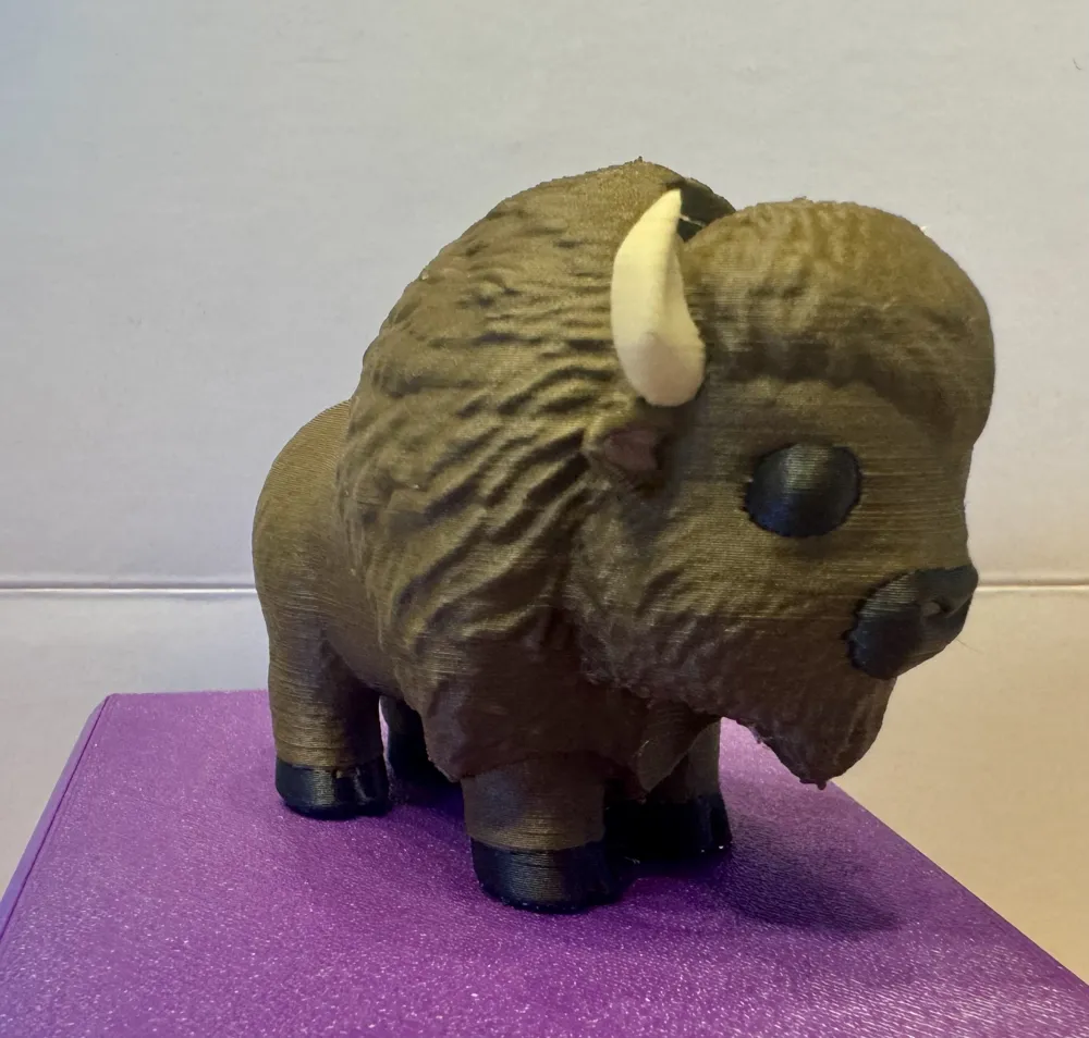 Buffalo (Bison) Straw Topper - Free 3D Print Model - MakerWorld
