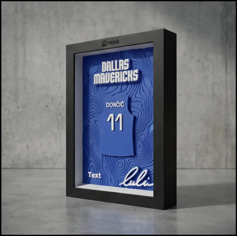 Customizable Nook Frame – Dallas Mavericks Dončić - Free 3D Print Model ...