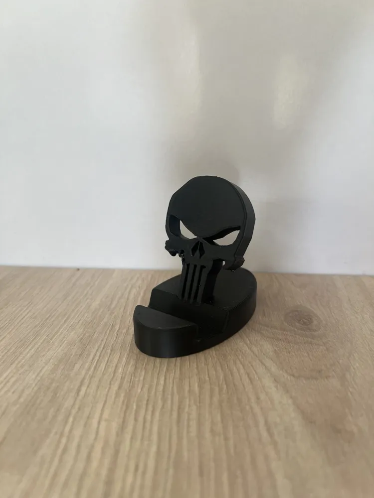 Punisher phone stand - Free 3D Print Model - MakerWorld