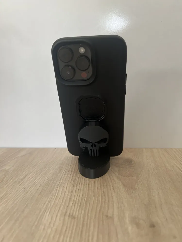 Punisher phone stand - Free 3D Print Model - MakerWorld