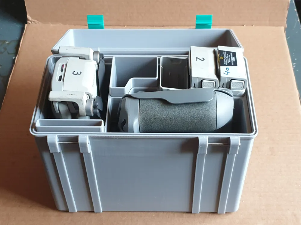 DJI Mini 3/4 Pro Fly More Case v2 - Free 3D Print Model - MakerWorld