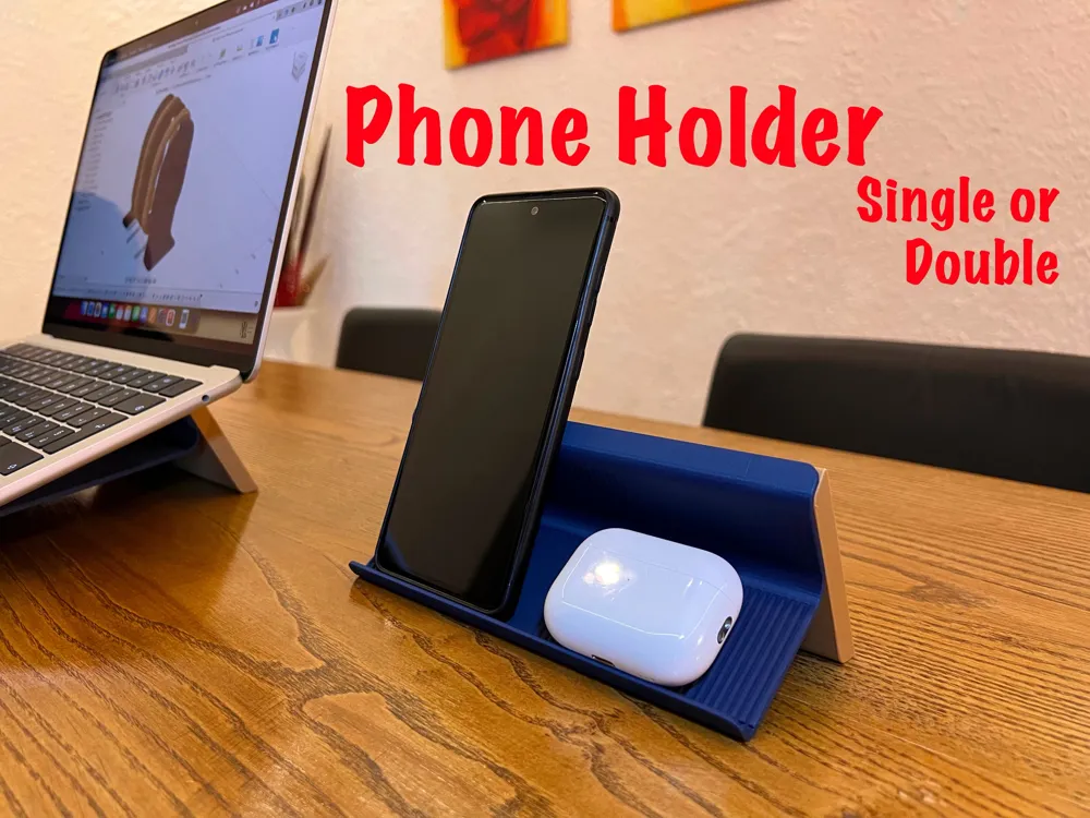 Phone Holder (single or double) by Luca Maker Lab - MakerWorld