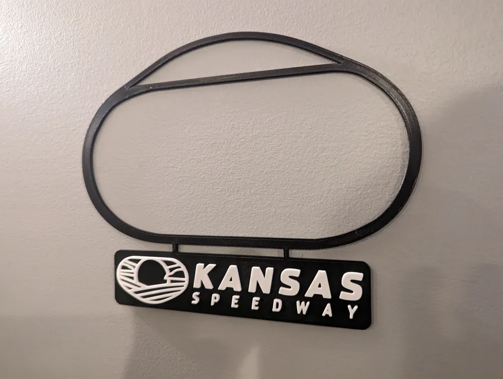 Kansas Speedway Track Map With Nameplate by dakjones82 - MakerWorld