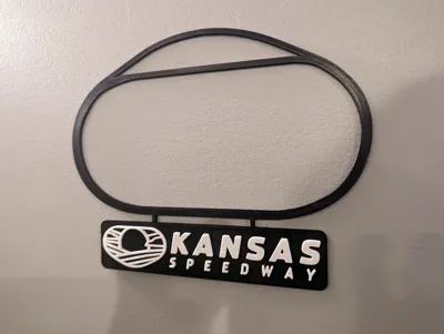Kansas Speedway Track Map With Nameplate by dakjones82 - MakerWorld