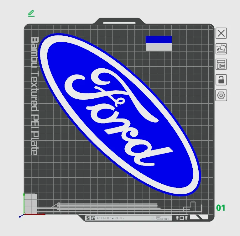 Ford logo led light box (Ams ready) by Nostalgicprints - MakerWorld