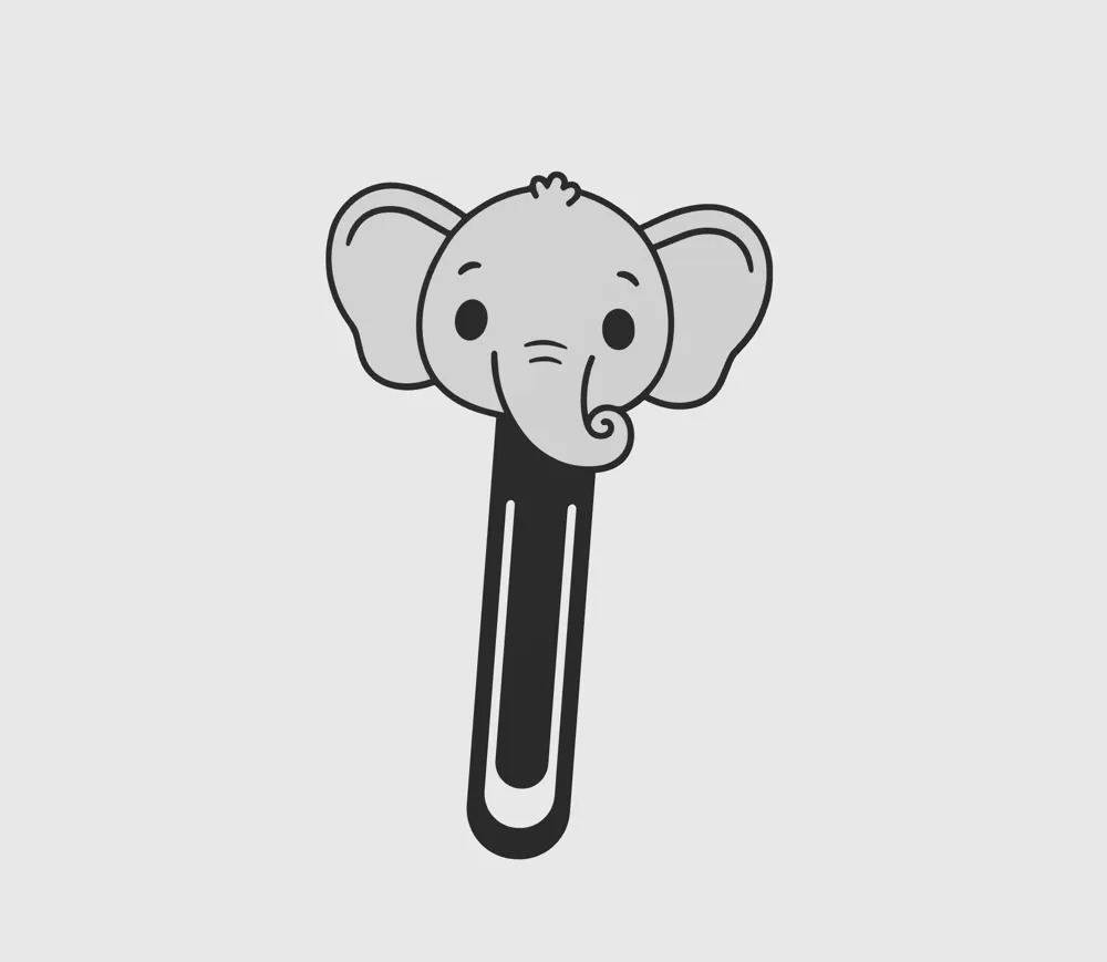 BookMark Elephant Baby Cute Kawaii by JonnyCena - MakerWorld