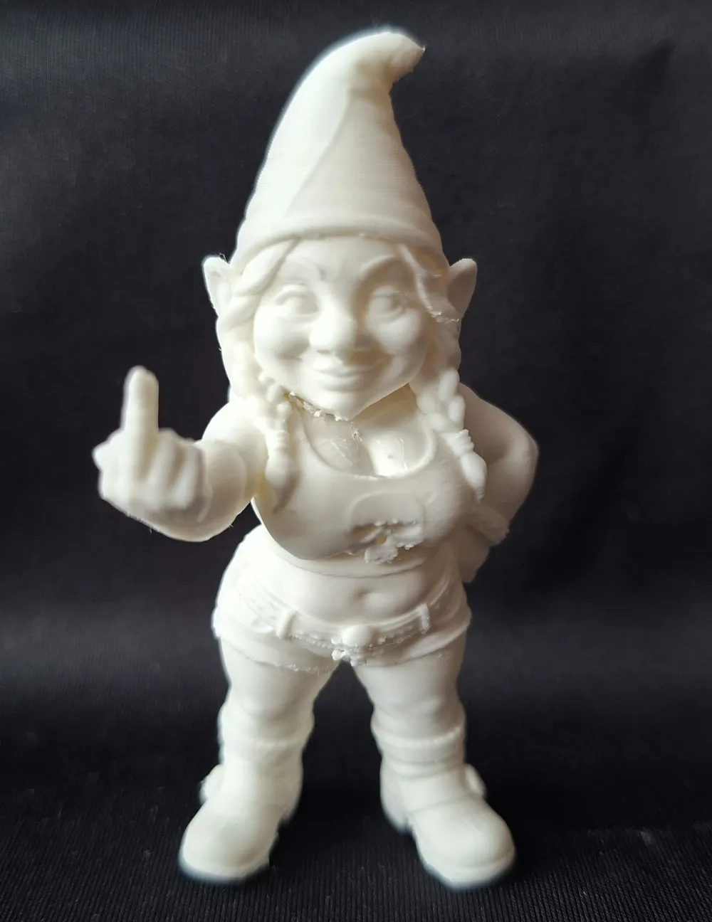 Badass Garden Gnome (Badass Girlfriend) - Free 3D Print Model - MakerWorld