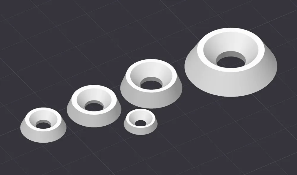 Conical Washers Metric (M3 / M4 / M5 / M6 / M8) by Chocopompom ...