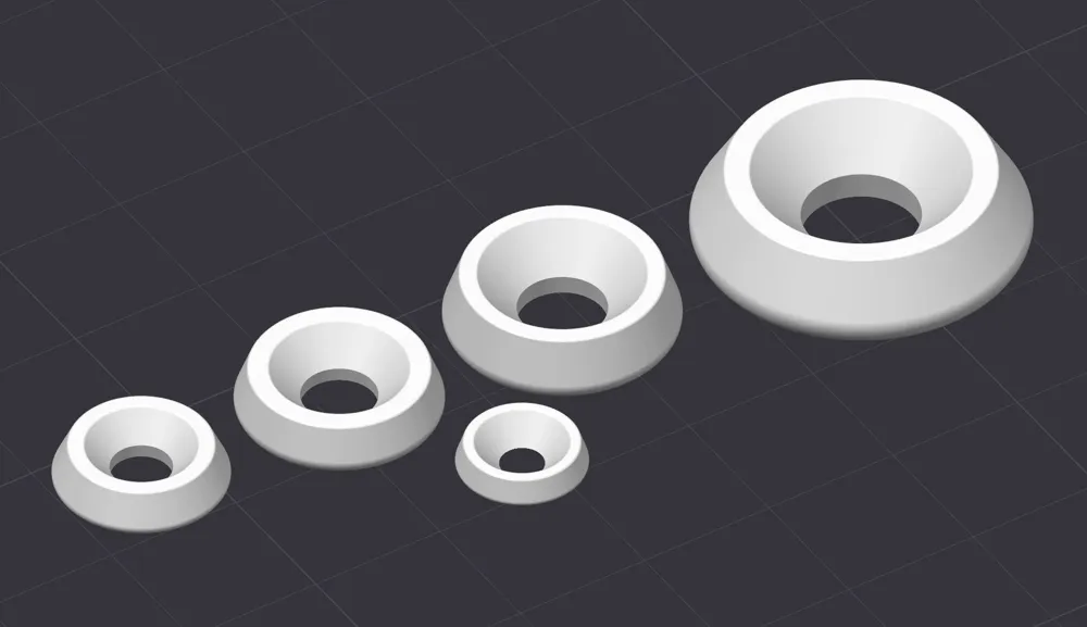 Conical Washers Metric (M3 / M4 / M5 / M6 / M8) - Free 3D Print Model ...