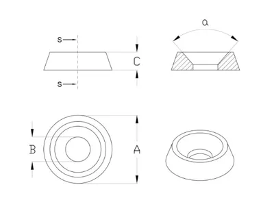 Conical Washers Metric (M3 / M4 / M5 / M6 / M8) by Chocopompom ...