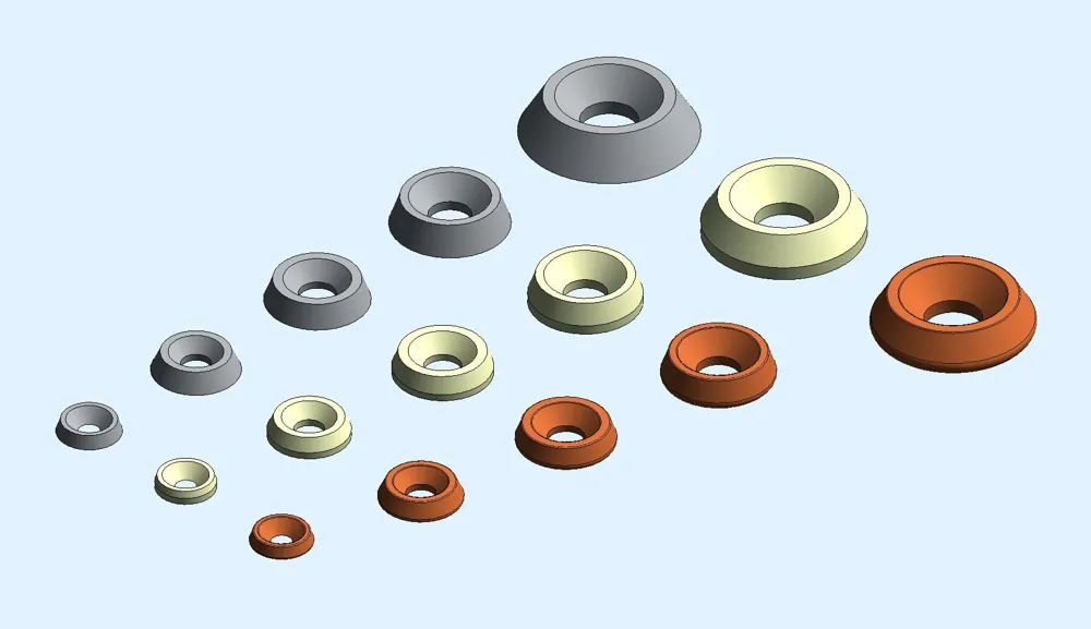 Conical Washers Metric (M3 / M4 / M5 / M6 / M8) - Free 3D Print Model ...