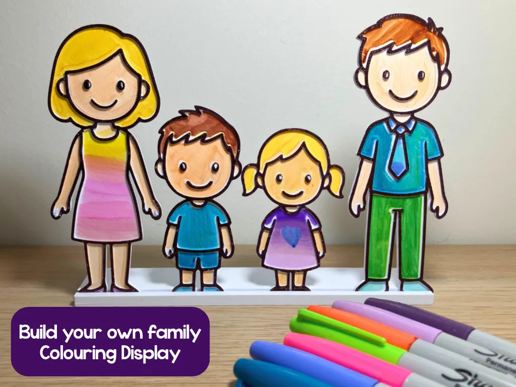 Build-Your-Own Family Display Colouring Set - Free 3D Print Model ...