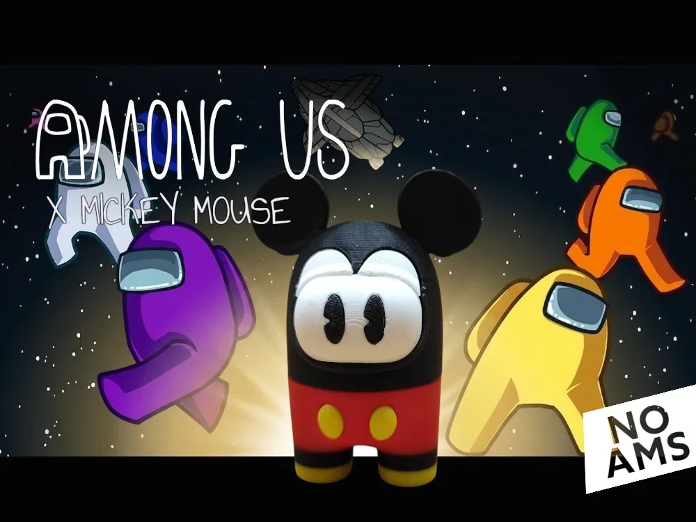 AMONG US GUY x MICKEY MOUSE dall'universo DISNEY - Free 3D Print Model ...