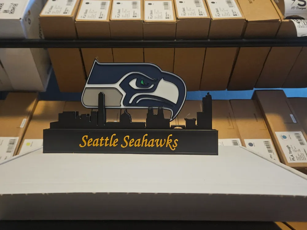 seatle Seahawks skyline NFL by Jessie_3d_art - MakerWorld