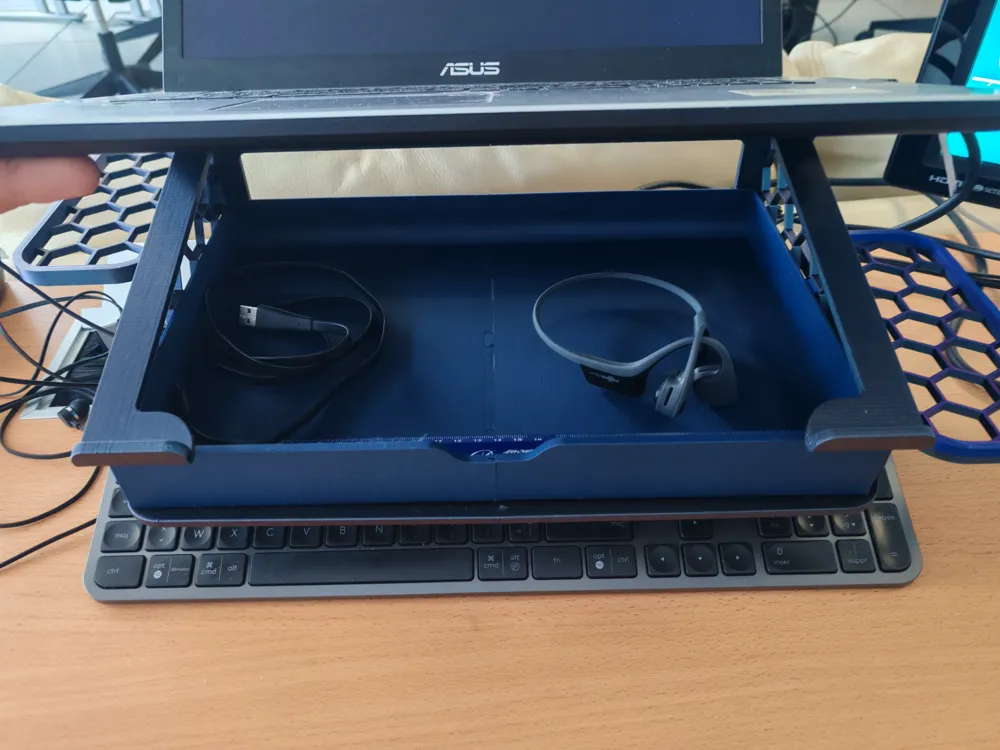 Elevated Laptop Stand with Drawer - Free 3D Print Model - MakerWorld