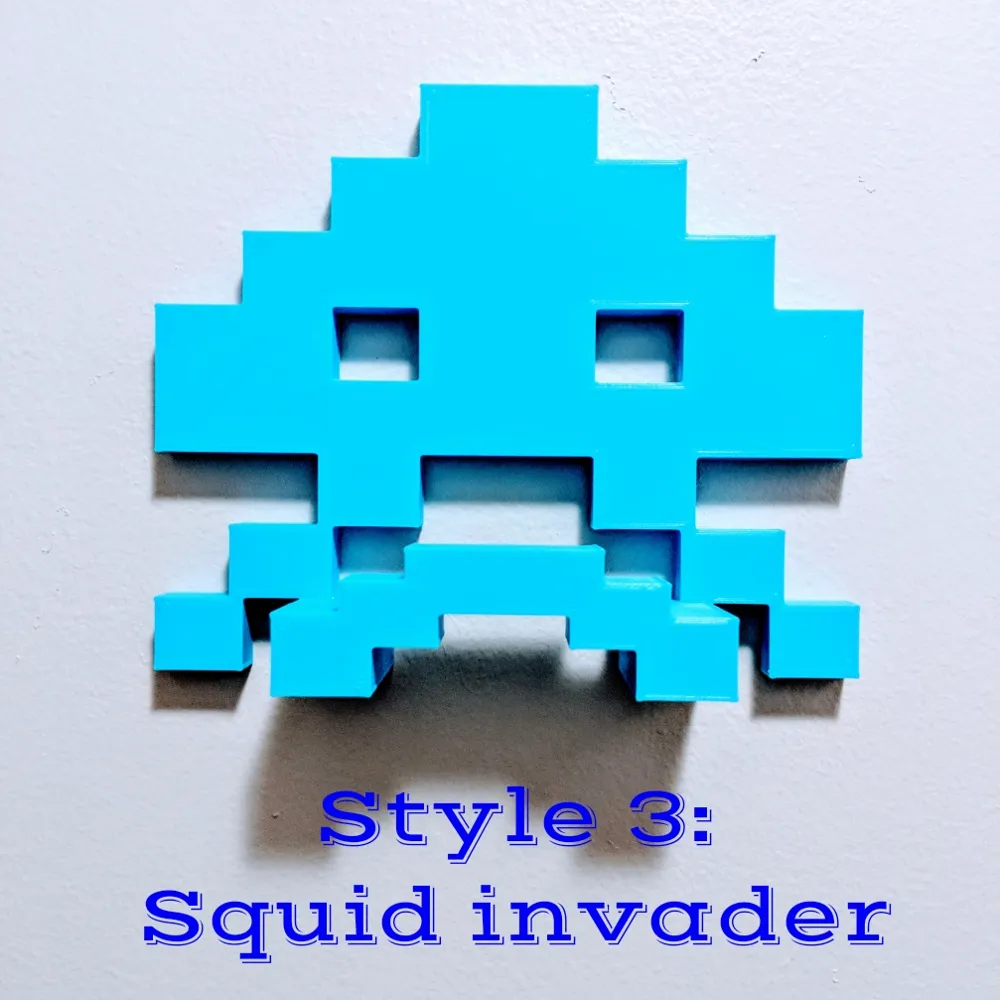 Space Invaders Headphone Hangers Wall Art - Free 3D Print Model ...
