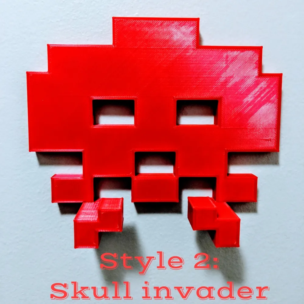 Space Invaders Headphone Hangers Wall Art - Free 3D Print Model ...