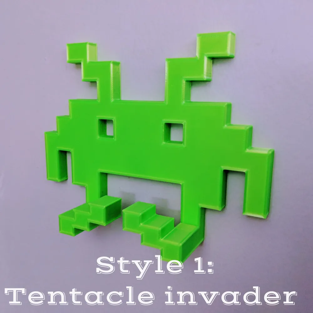Space Invaders Headphone Hangers Wall Art - Free 3D Print Model ...