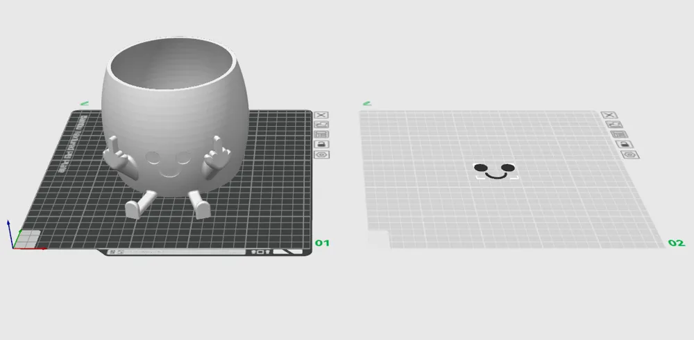 Middle finger happy face pot by krizzz - MakerWorld