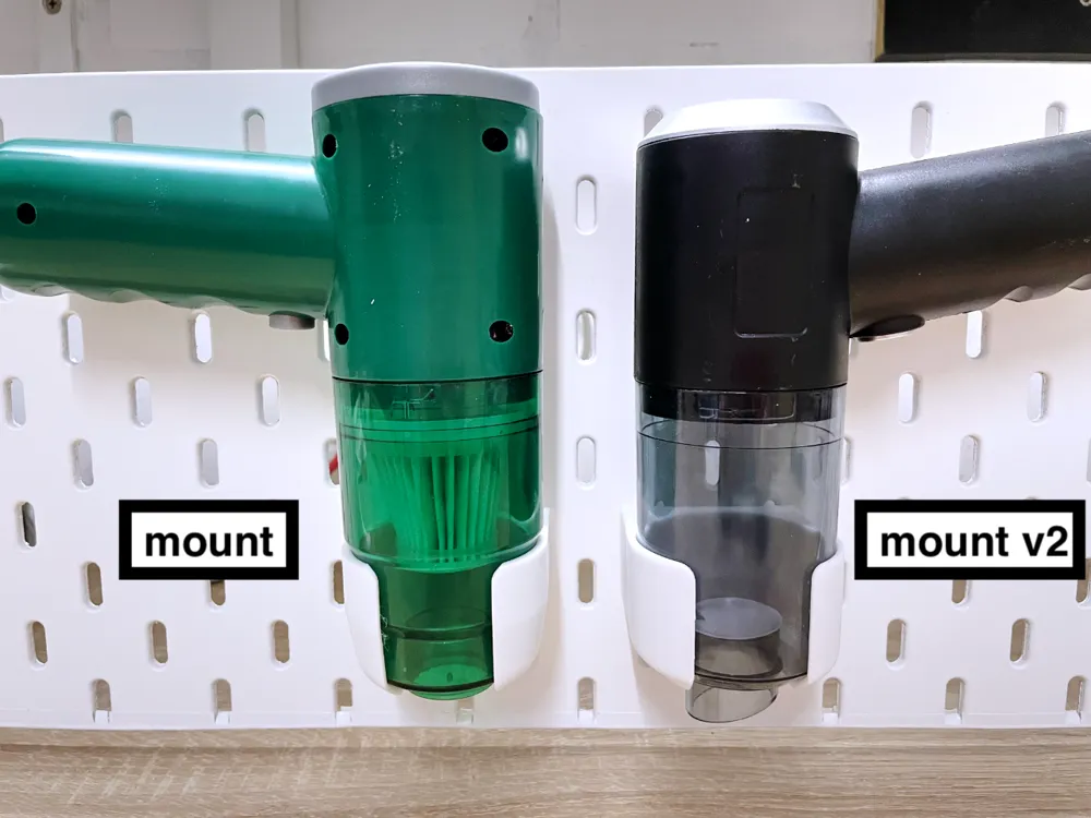 Mini Vacuum Cleaner Mount for Skadis - Free 3D Print Model - MakerWorld