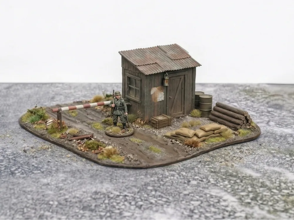 WW2 Tabletop Wargame - Checkpoint - Free 3D Print Model - MakerWorld