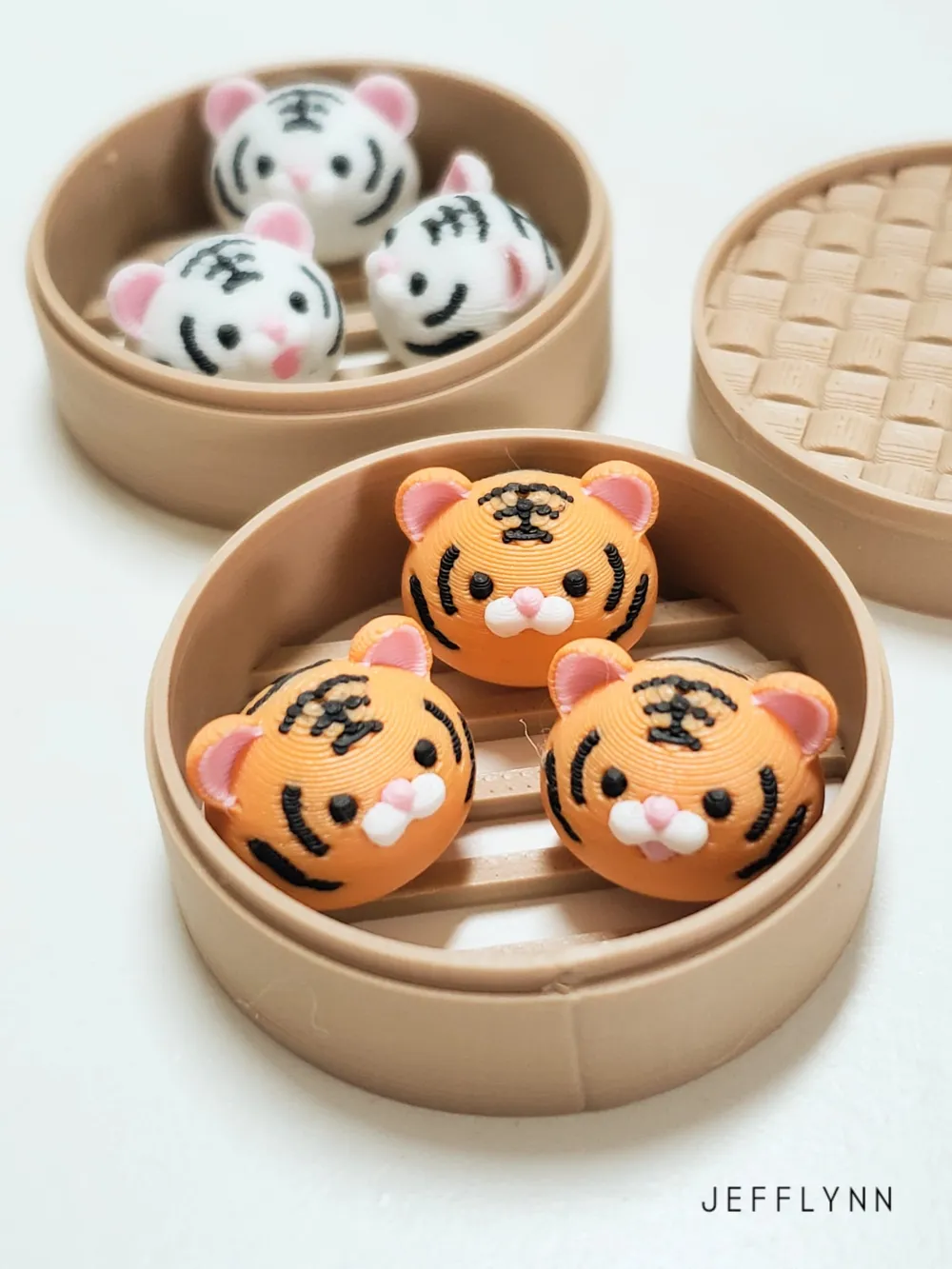 Tiger Bun Fidget Keychain (Dim Sum) by Jefflynn MakerWorld: Download Free 3D Models