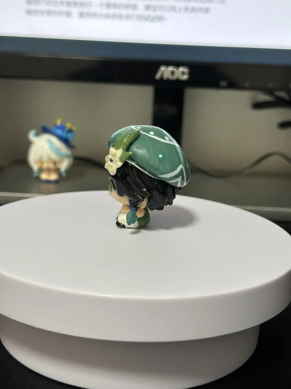 Genshin Impact Chibi Venti Barbatos Figurine Desk Ornament 4.5cm Tall ...