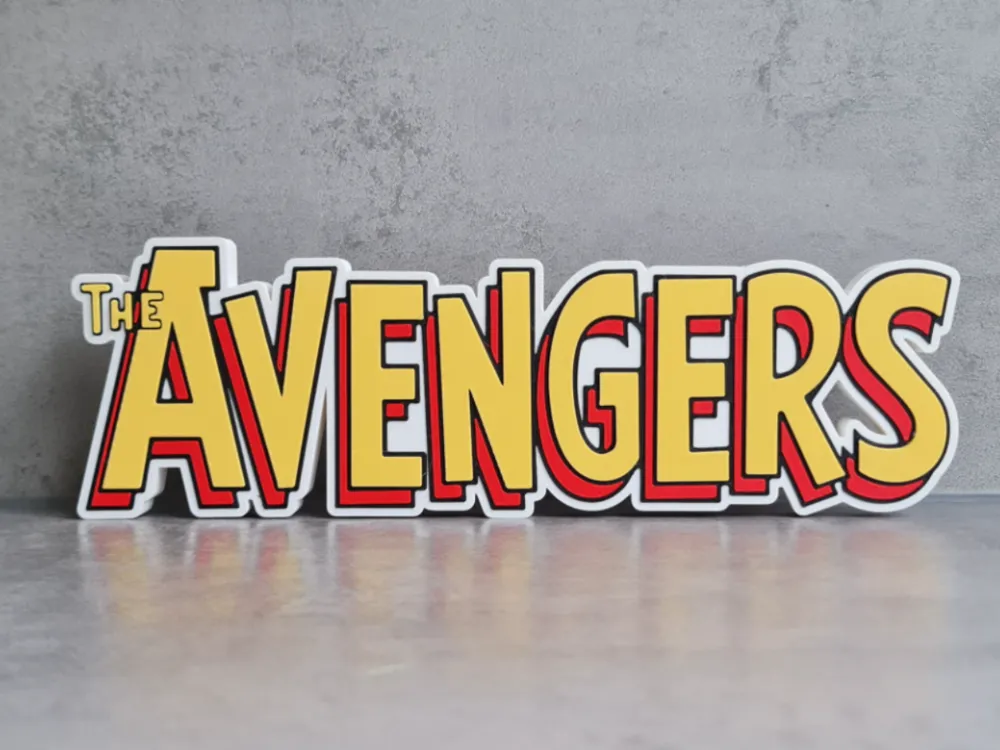 The Avengers Comic Logo / Sign - Free 3D Print Model - MakerWorld