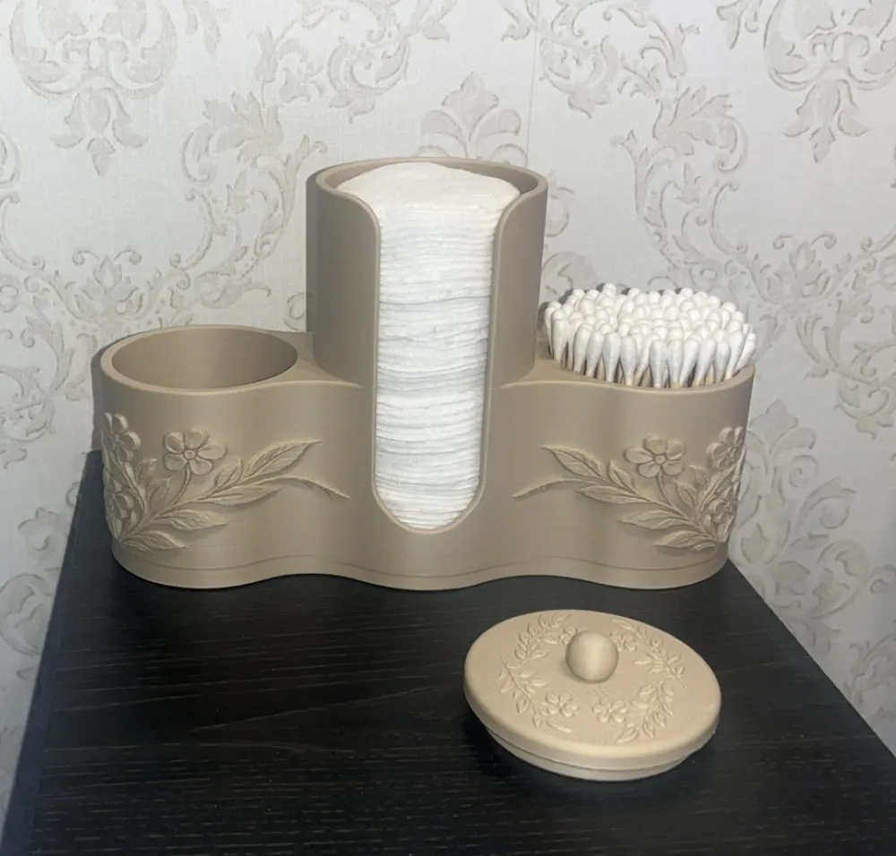 Cotton pad / Q-tip holder - Free 3D Print Model - MakerWorld