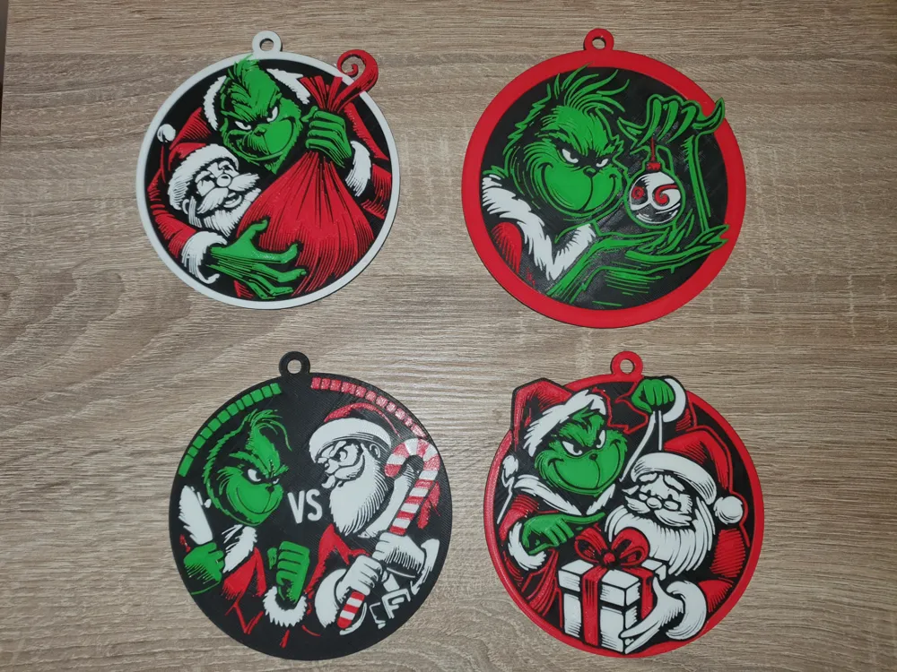 Grinch VS Santa Claus Set just 4 colors by zz3d MakerWorld: Download ...