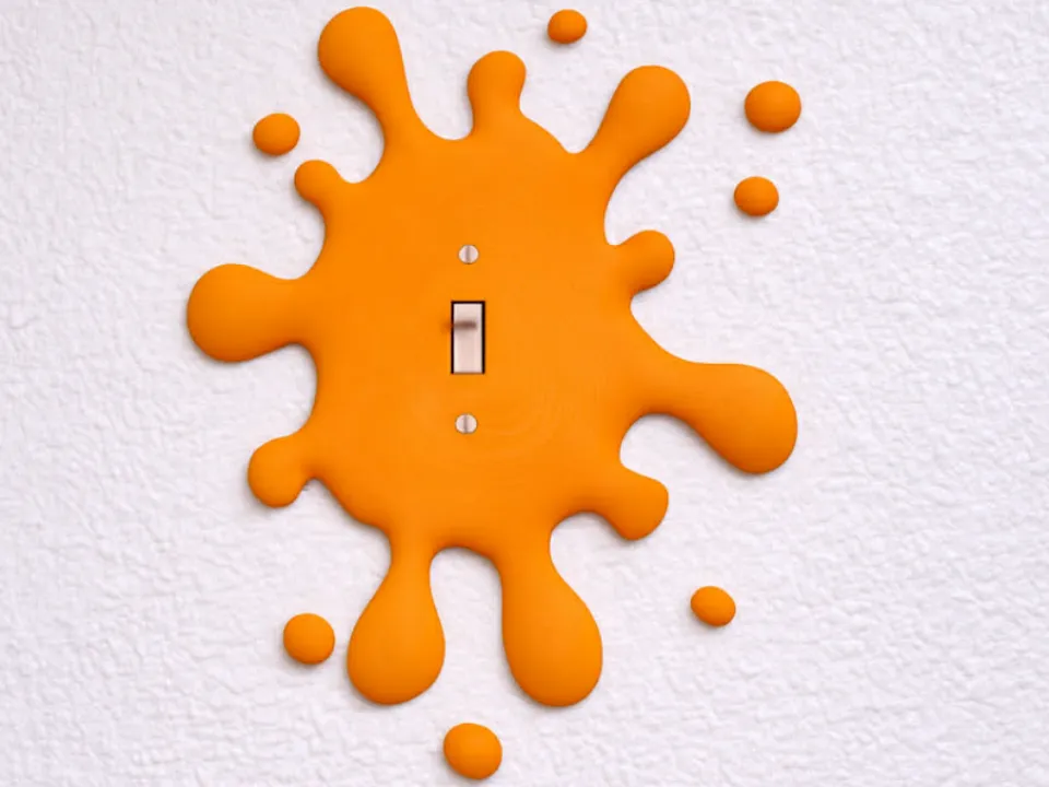 3d Paint Splatter Light Switch Cover - Free 3D Print Model - MakerWorld