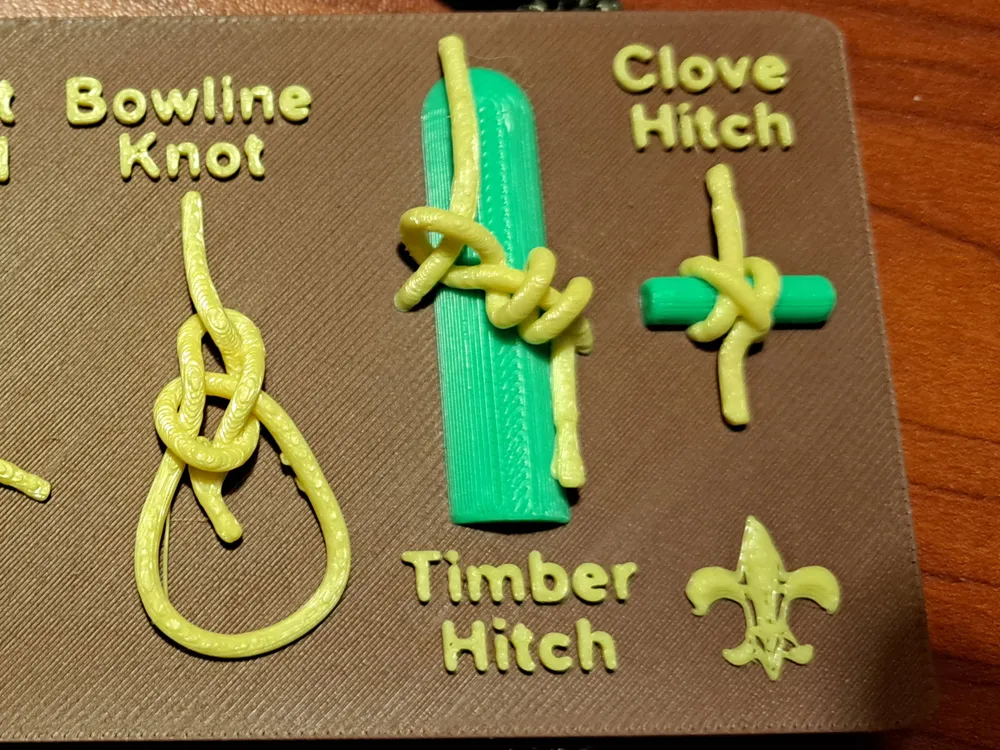 Scouts Knots Hitches and Bend Reference Card - Free 3D Print Model ...