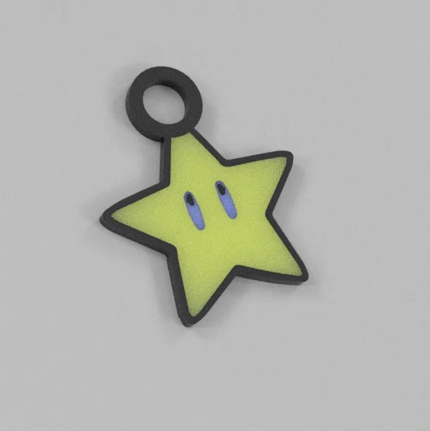 Keychain Star - Super Mario Theme by Alexandre Paixao - MakerWorld