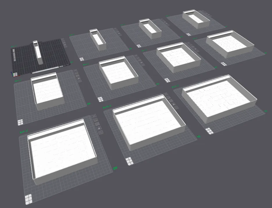 Gridfinity half grid sorting bins | With label - Free 3D Print Model ...