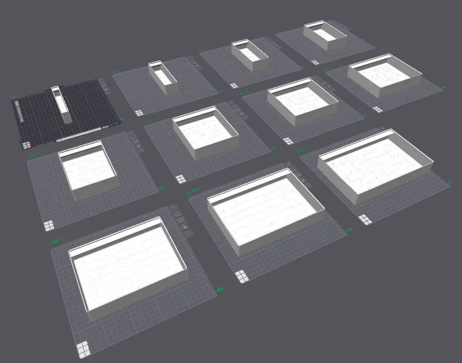 Gridfinity half grid sorting bins | With label by Kasper Ragnar Fjelrad ...