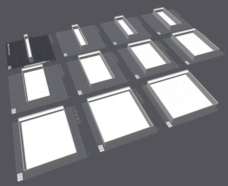 Gridfinity half grid sorting bins | With label - Free 3D Print Model ...