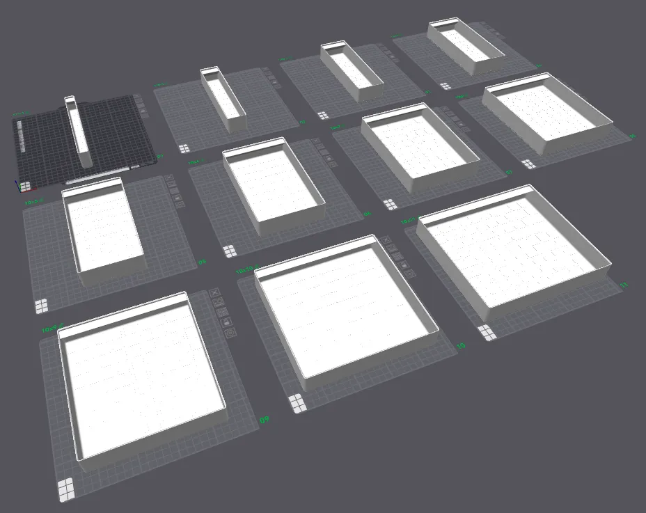 Gridfinity half grid sorting bins | With label by Kasper Ragnar Fjelrad ...