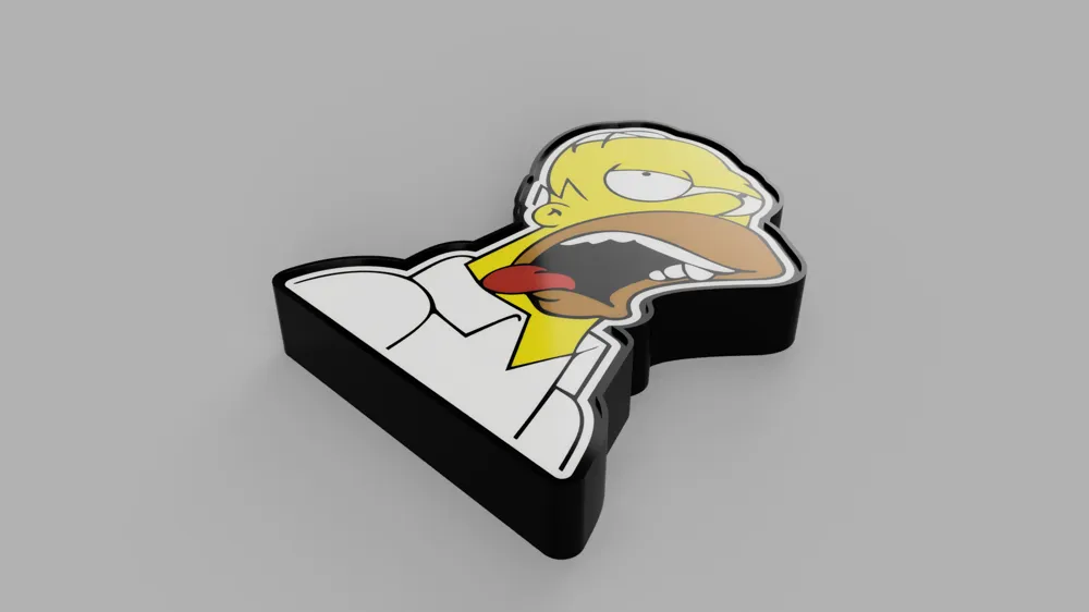 Homer Simpson Lightbox LED Lamp by Nico91 - MakerWorld
