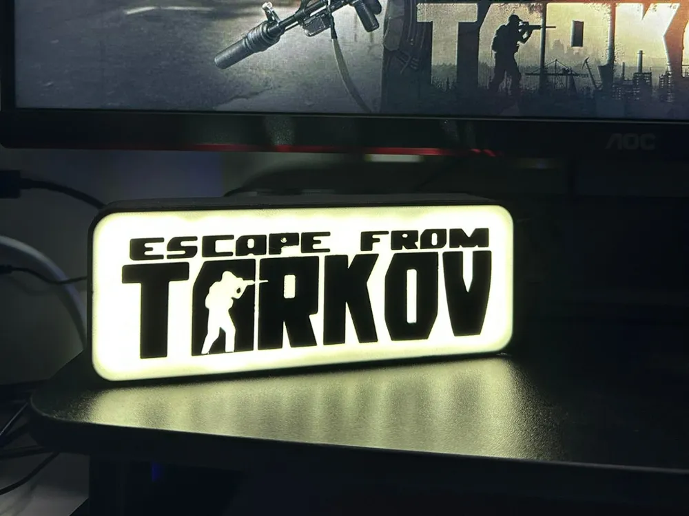 Illuminated Sign - Escape From Tarkov - Free 3D Print Model - MakerWorld