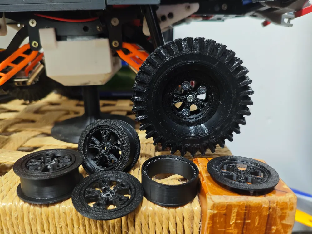 75mm Beadlock RC Wheels (7mm Hub) by keydream3D MakerWorld: Download ...