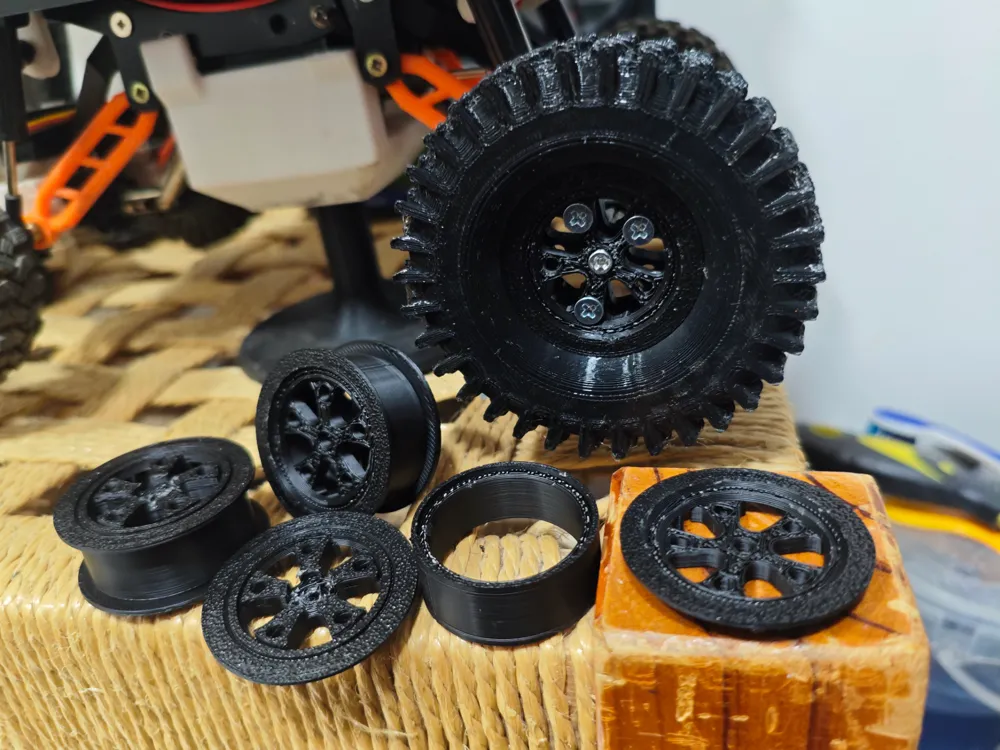 75mm Beadlock RC Wheels (7mm Hub) by keydream3D MakerWorld: Download ...