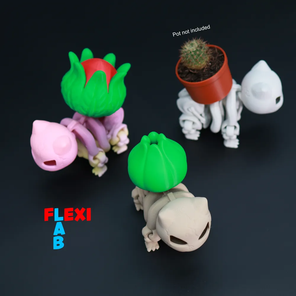 Flexi Pokemon Bulbasaur Dino Skeleton by FlexiLAB MakerWorld: Download ...