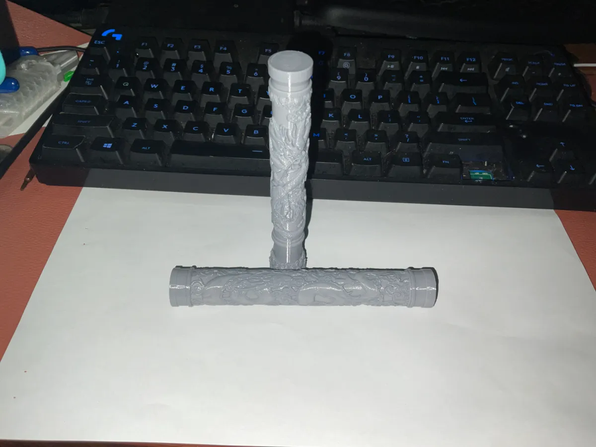 Coiling Dragon Pillar Fish Tank Landscape Ornament - Free 3D Print ...