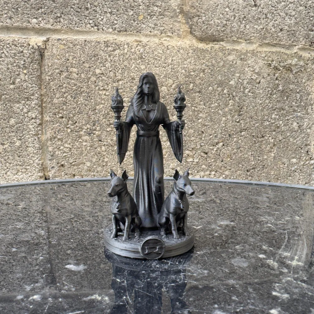 Hecate Goddess Statue -Miniature with Hounds - Free 3D Print Model ...