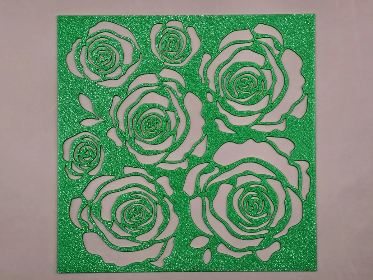 Roses Botanical Floral Stencil Template Pattern - Free 3D Print Model ...