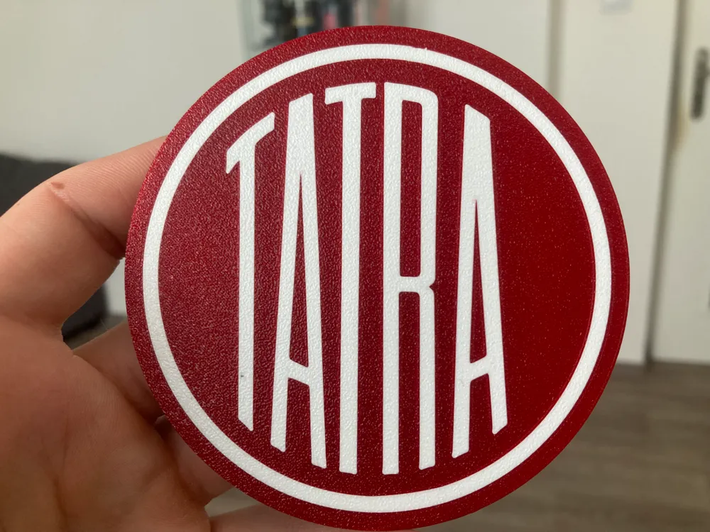 Tatra logo coaster by jakubhroch - MakerWorld