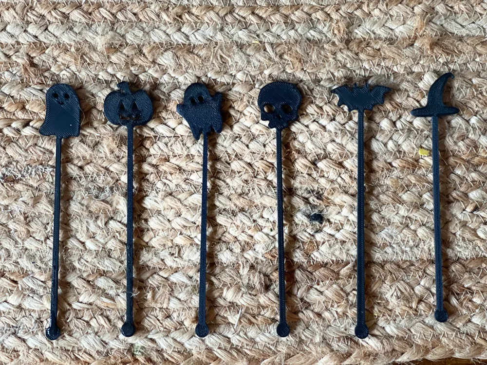 6 type Halloween cocktail mixer sticks by Shnoopy - MakerWorld