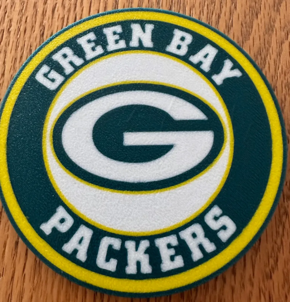 Green Bay Packers Coaster Set by TJSlayer - MakerWorld